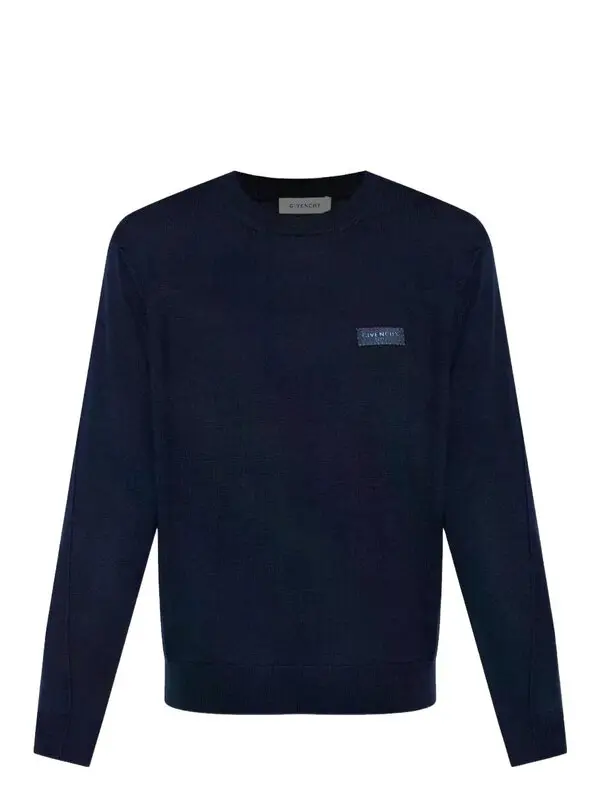 Givenchy Logo-patch Sweater - Blue