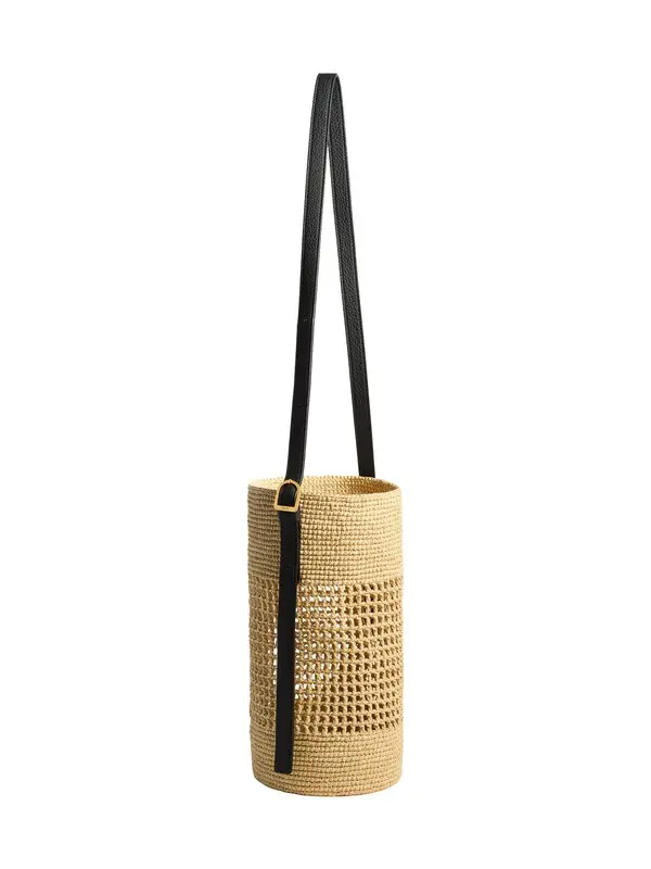 Khaite Billie Small Raffia Bucket Bag - Neutral