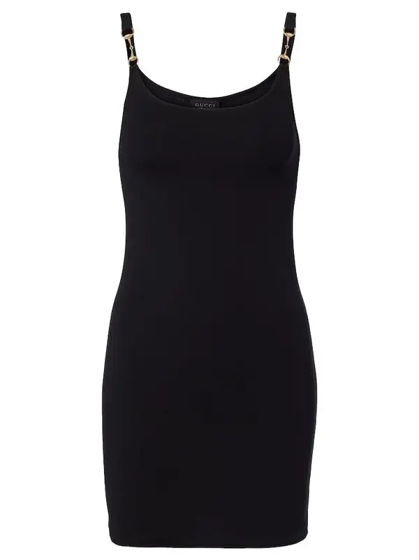 Gucci Horsebit Jersey Minidress - Black