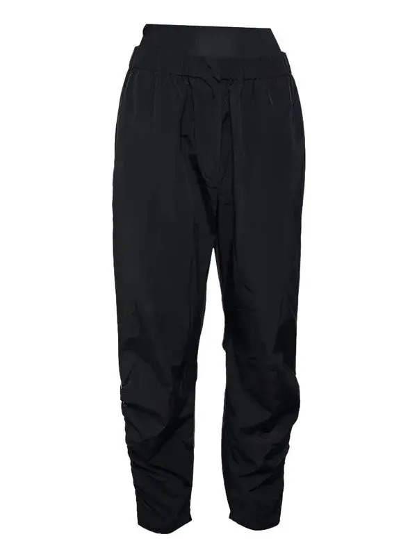 Sportmax Ruched Zip-detail Tapered Trousers - Black