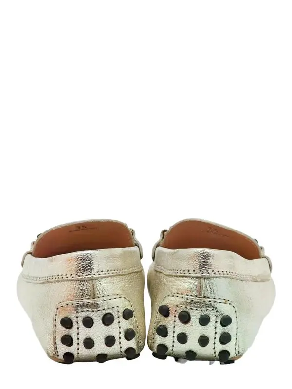 TOD'S Double T Loafers - Silver