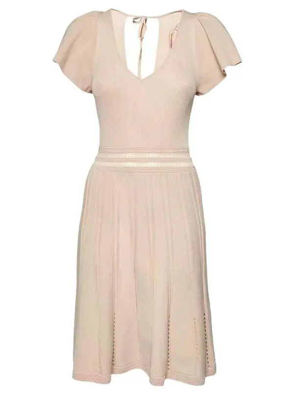 Sandro Flared Midi Dress - Neutrals