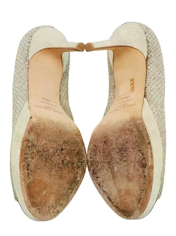 JIMMY CHOO Dahlia Peep-toe Pumps - Gold
