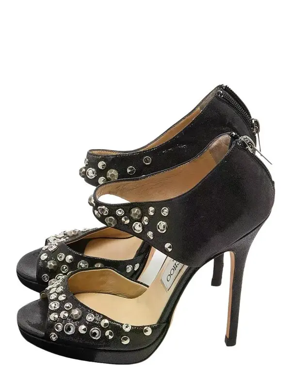 JIMMY CHOO Bonnie Crystal-embellished Sandals - Black