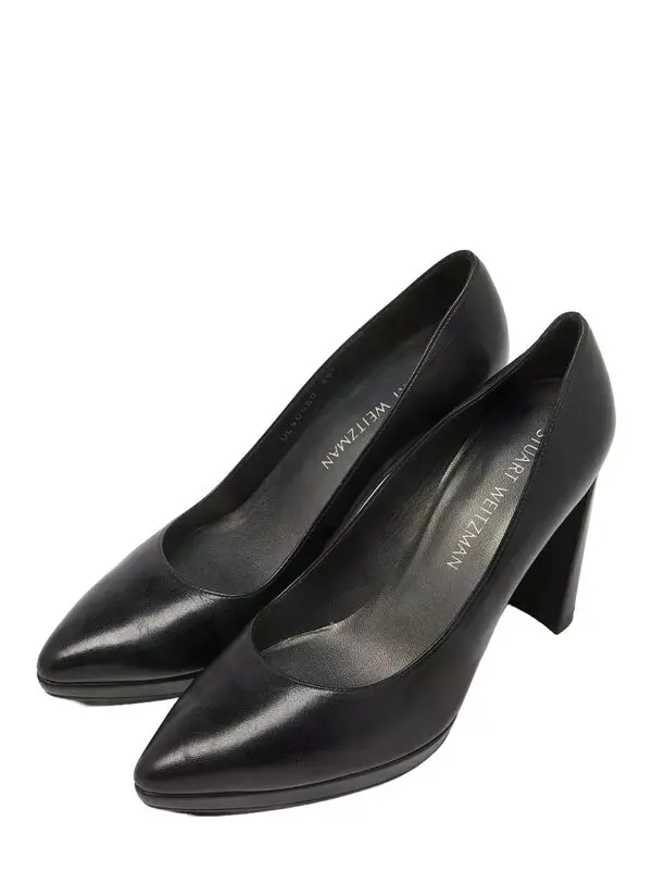 STUART WEITZMAN Leather Platform Pumps - Black