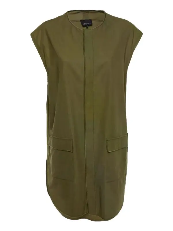 3.1 Phillip Lim Crew Neck Tunic Mini Dress - Green