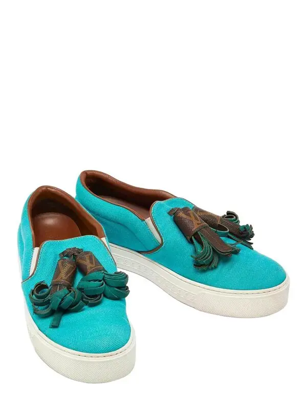 LOUIS VUITTON Destination Slip-on Sneakers With Tassel Detail - Green