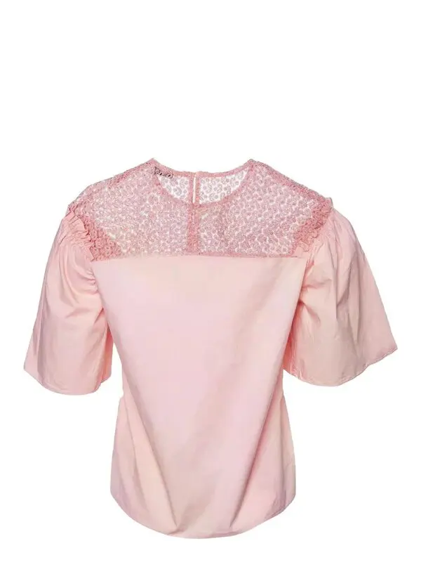 Sandro Lace-trimmed Blouse - Pink