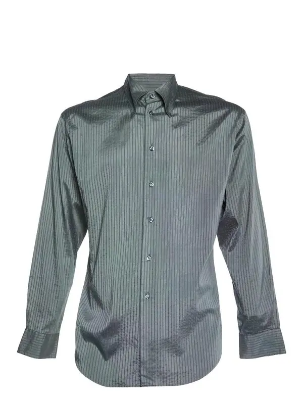Emporio Armani Striped-pattern Shirt - Grey