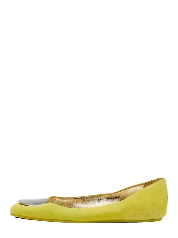 JIMMY CHOO Suede Ballet Flats - Yellow