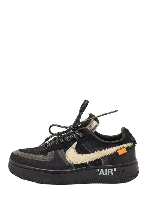 Nike Force 1 Low Sneakers With Zigzag Stitching - Black