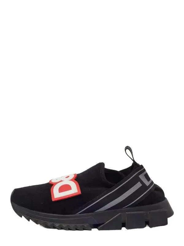 Dolce & Gabbana Logo-patch Slip-on Sneakers - Black