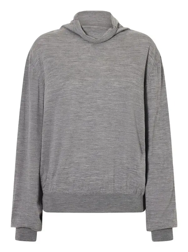 Khaite Annette Merino Wool Turtleneck Sweater - Gray