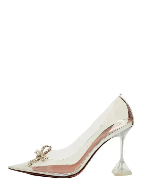 Amina Muaddi Rosie Crystal-bow Pumps - Silver