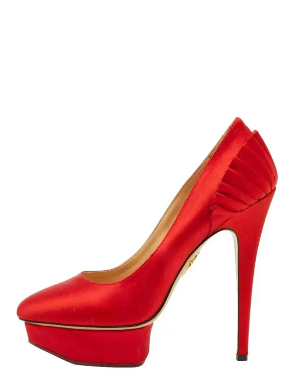 CHARLOTTE OLYMPIA Paloma Fan-pleat Pumps - Red