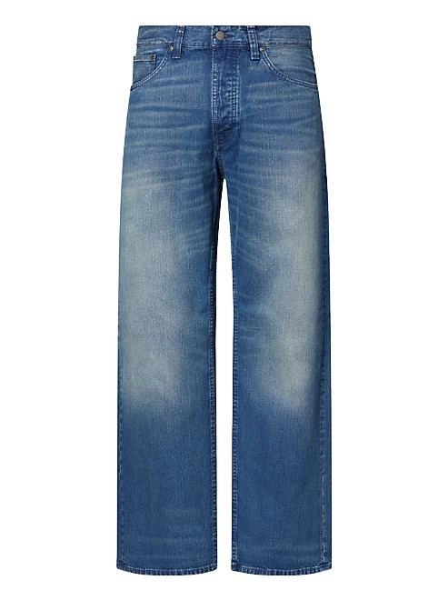 Nudie Jeans Loud Larry Wide-leg Denim Jeans - Blue Painter