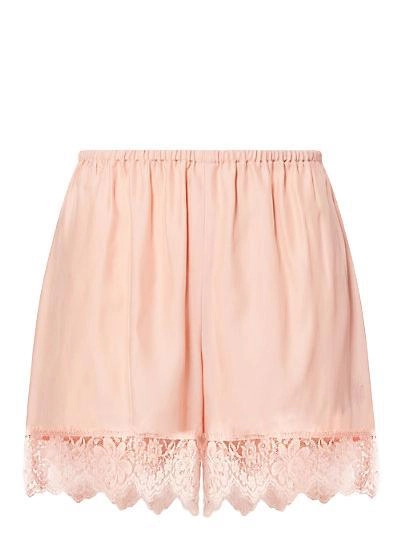 Stella McCartney Lace-trimmed Silk Shorts - Soft Rose