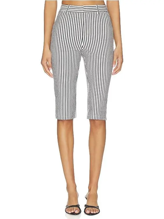 L'Agence Leni Pedal Pusher In Stripe - Multi