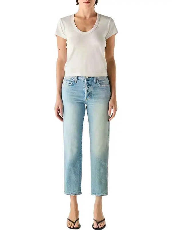 AMO 143 Faded Effect Denim Jeans - Blue