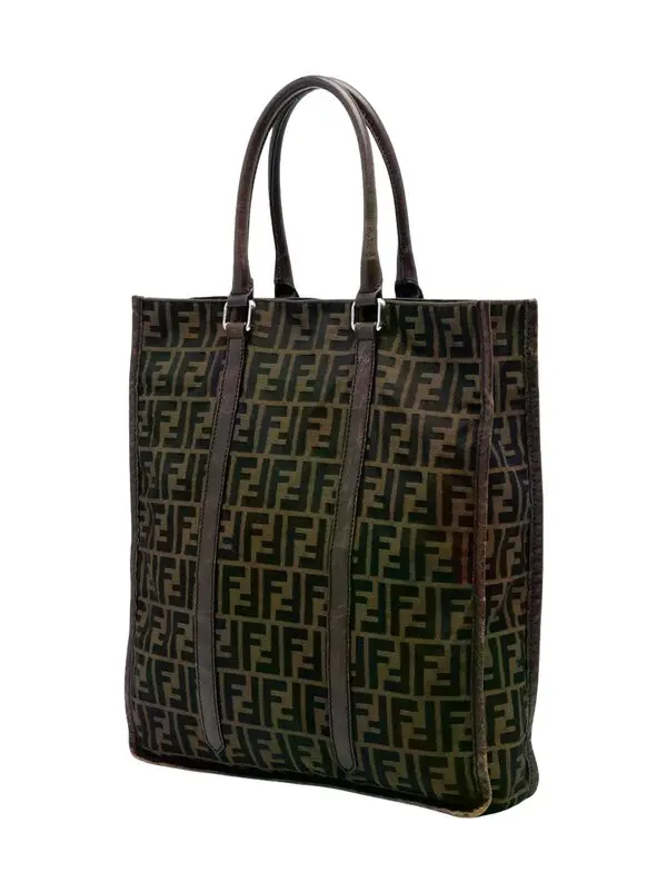 Fendi 2000-2010 Zucca Canvas Vertical Tote Bag - Brown
