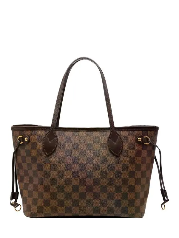 LOUIS VUITTON Damier Ebene Neverfull Pm Tote Bag - Brown