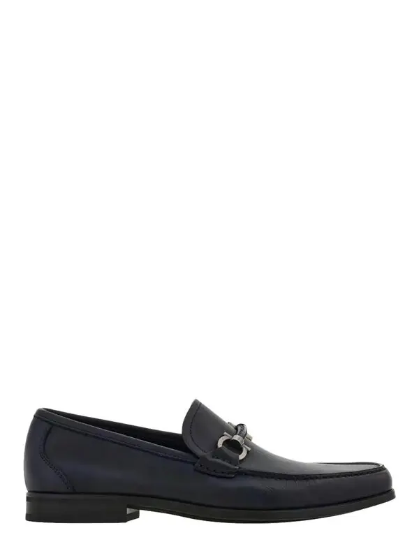 FERRAGAMO Gancini Ornament Loafers - Blue