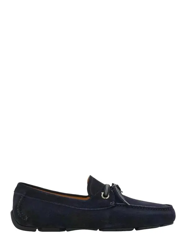 FERRAGAMO Laced Driver Loafers - Blue