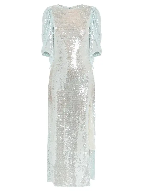 ROBERTA EINER Sequined Maxi Dress - Silver