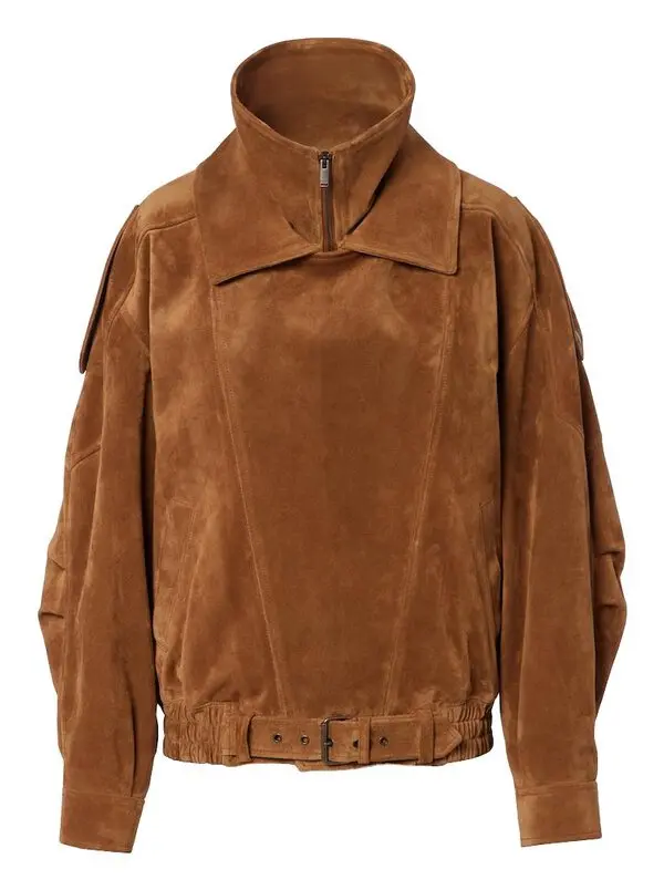 Saint Laurent Suede Jacket - Brown