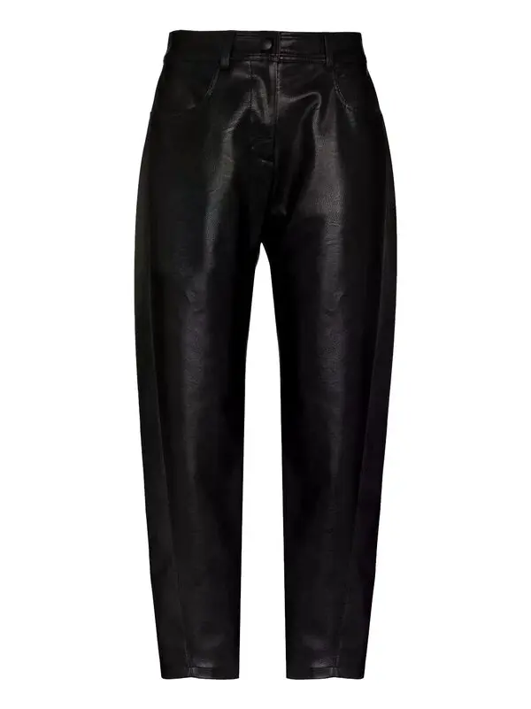 Stella McCartney Straight-leg Faux-leather Trousers - Black