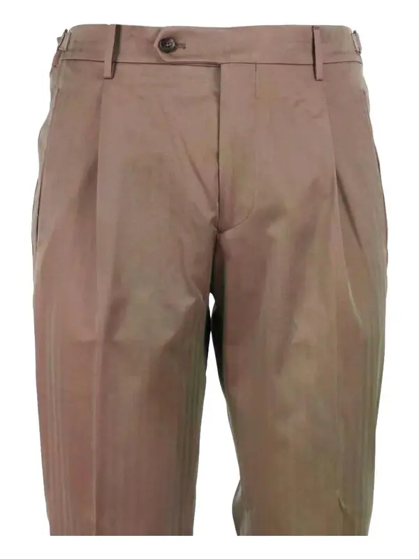 BERWICH Retrolong Pleated Tailored Trousers - Brown