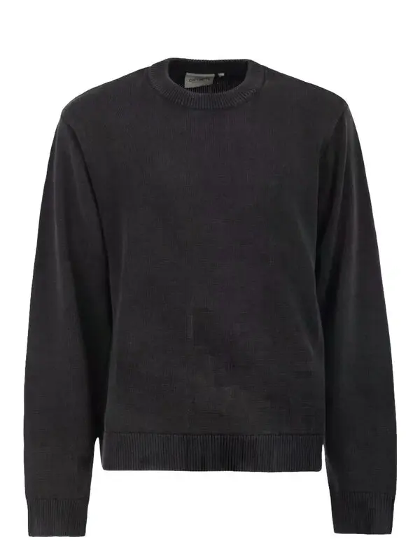 Carhartt Work In Progress Embroidered-logo Crew-neck Sweater - Grey