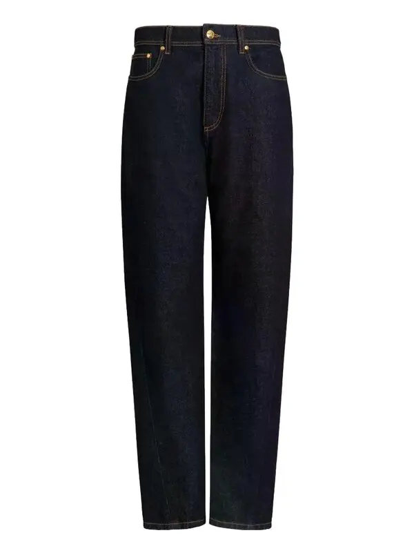 Alberta Ferretti Contrast Stitching Jeans - Blue