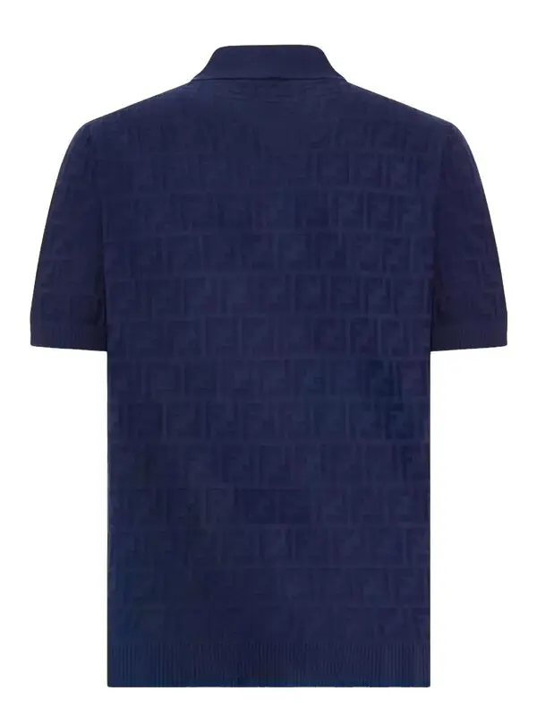 Fendi Ff-motif Polo Shirt - Blue