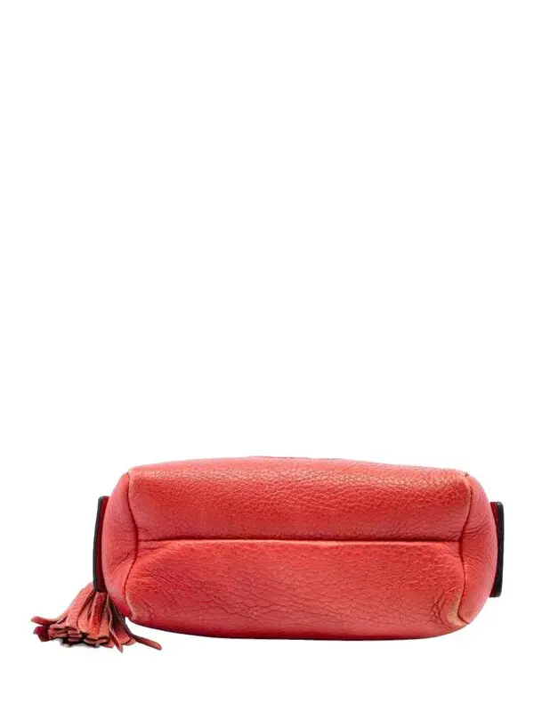 Gucci 2000-2015 Pebbled Calfskin Soho Cosmetic Pouch - Red