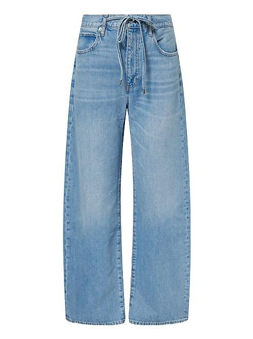 FRAME Off Duty Drawstring Bow Denim Jeans - Afterglow