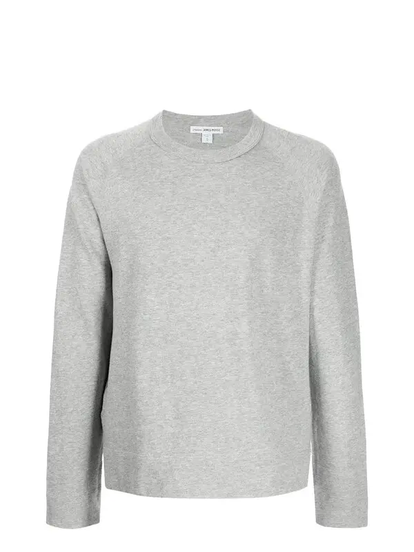 JAMES PERSE Crew Neck Fleece Sweatshirt - Grey