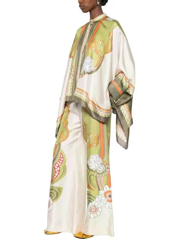 La DoubleJ Graphic-print Palazzo Pants - Neutrals