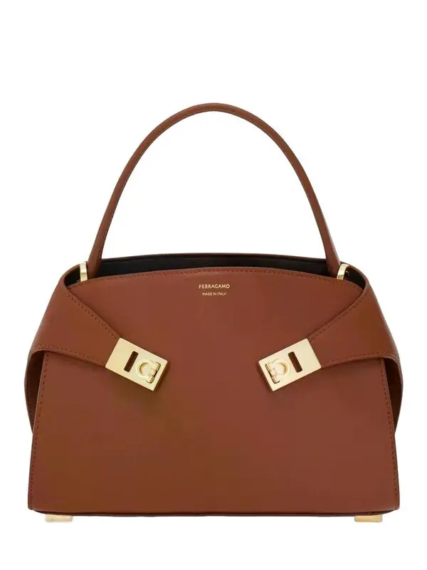 FERRAGAMO Hug Soft Bicolor Handbag - Brown