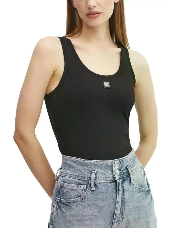 Armani Exchange Logo Patch Tank Top - Black