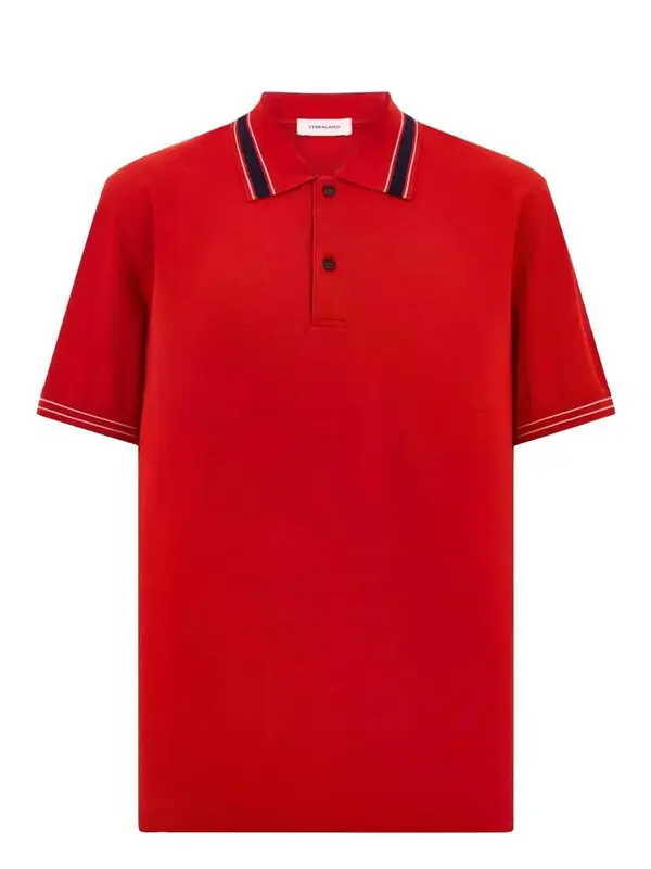 FERRAGAMO Short-sleeve Polo Shirt - Red