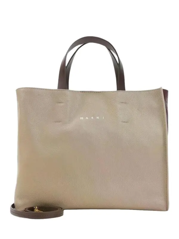 Marni Logo-print Tote Bag - Neutrals