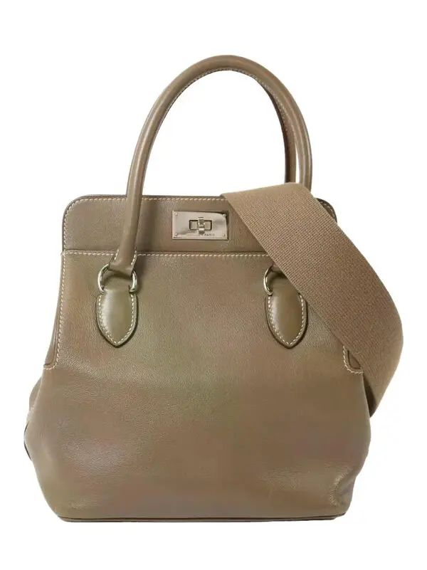 Hermès 2012 Toolbox 20 Leather Tote Bag - Brown