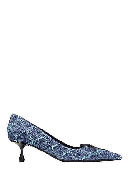 JIMMY CHOO Scarlett 50 Crosshatch Pumps - Denim