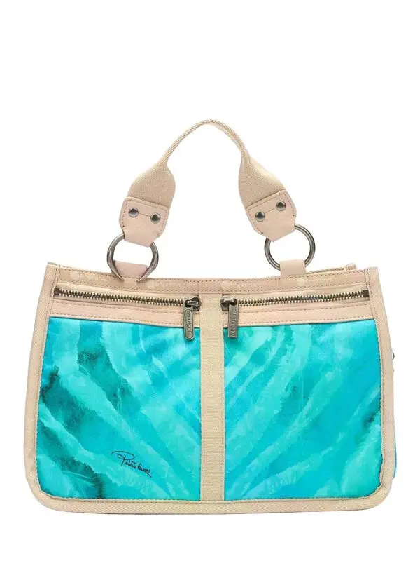 Roberto Cavalli Roma Watercolour-print Tote Bag - Blue