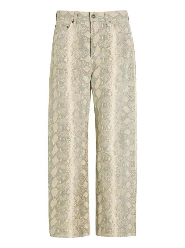 Citizens Of Humanity Miro Python-print Barrel-leg Jeans - Multicoloured