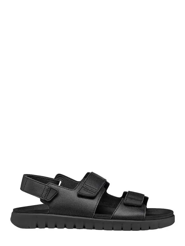Geox Flextride S Touch-strap Sandals - Black