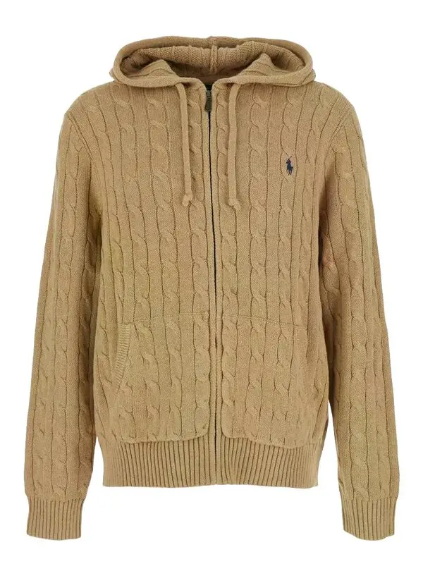 Polo Ralph Lauren Cable-knit Zip-up Hoodie - Neutrals