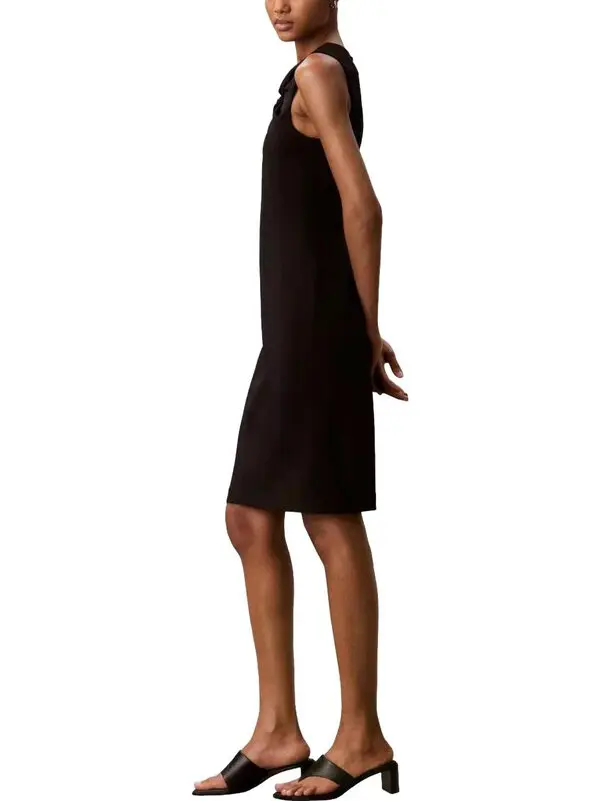 Calvin Klein Sleeveless Twist Detail Mini Dress - Black