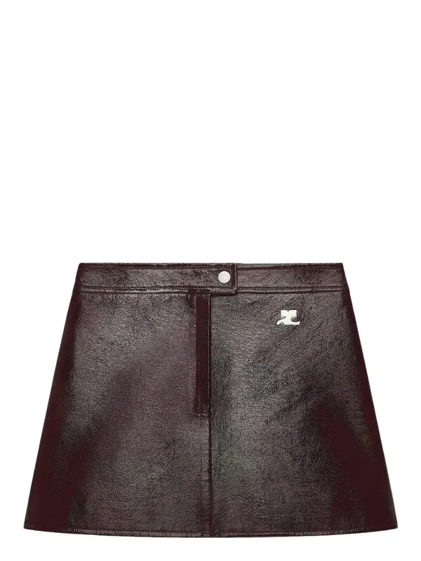 COURREGES Vinyl-effect Mini Skirt - Red